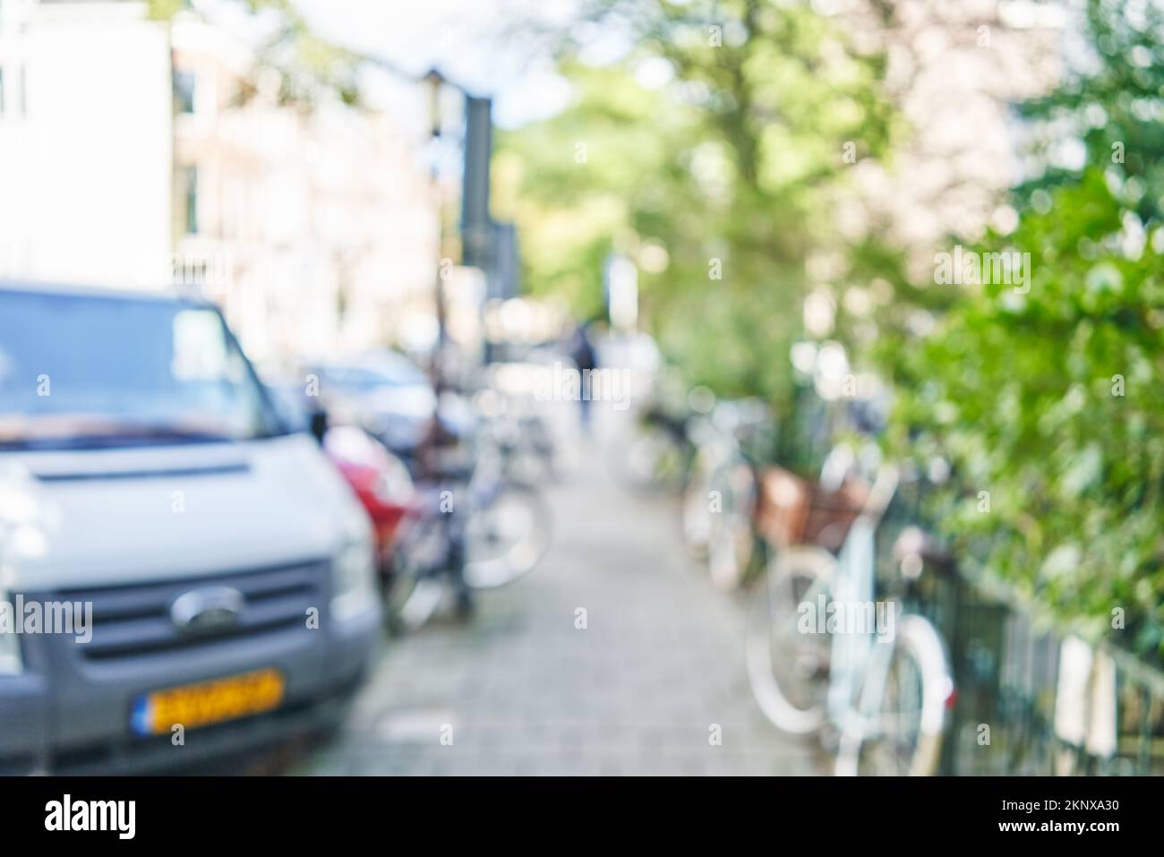 Blurred background of street Stock Photo - Alamy