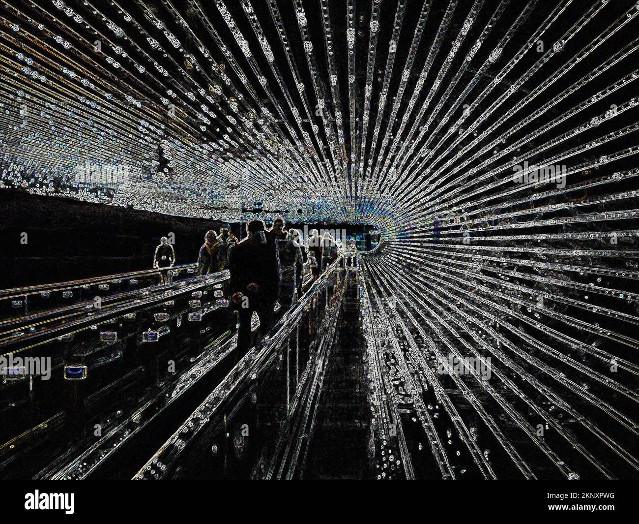 November 27, 2022, Washington DC, USA: People walking along a people ...