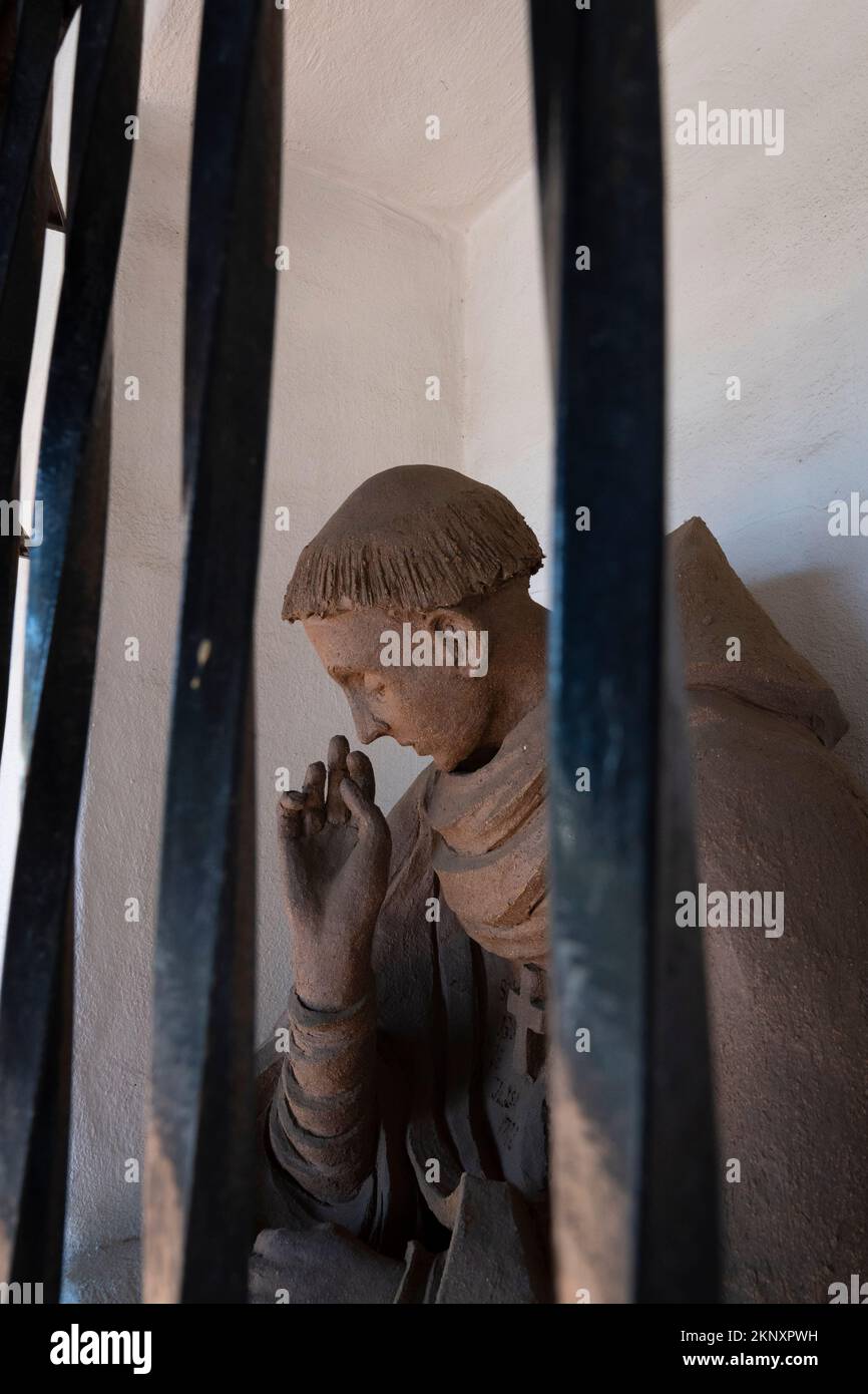 Statue of Louis of Anjou by artist James Hubbell at Mission San Diego ...