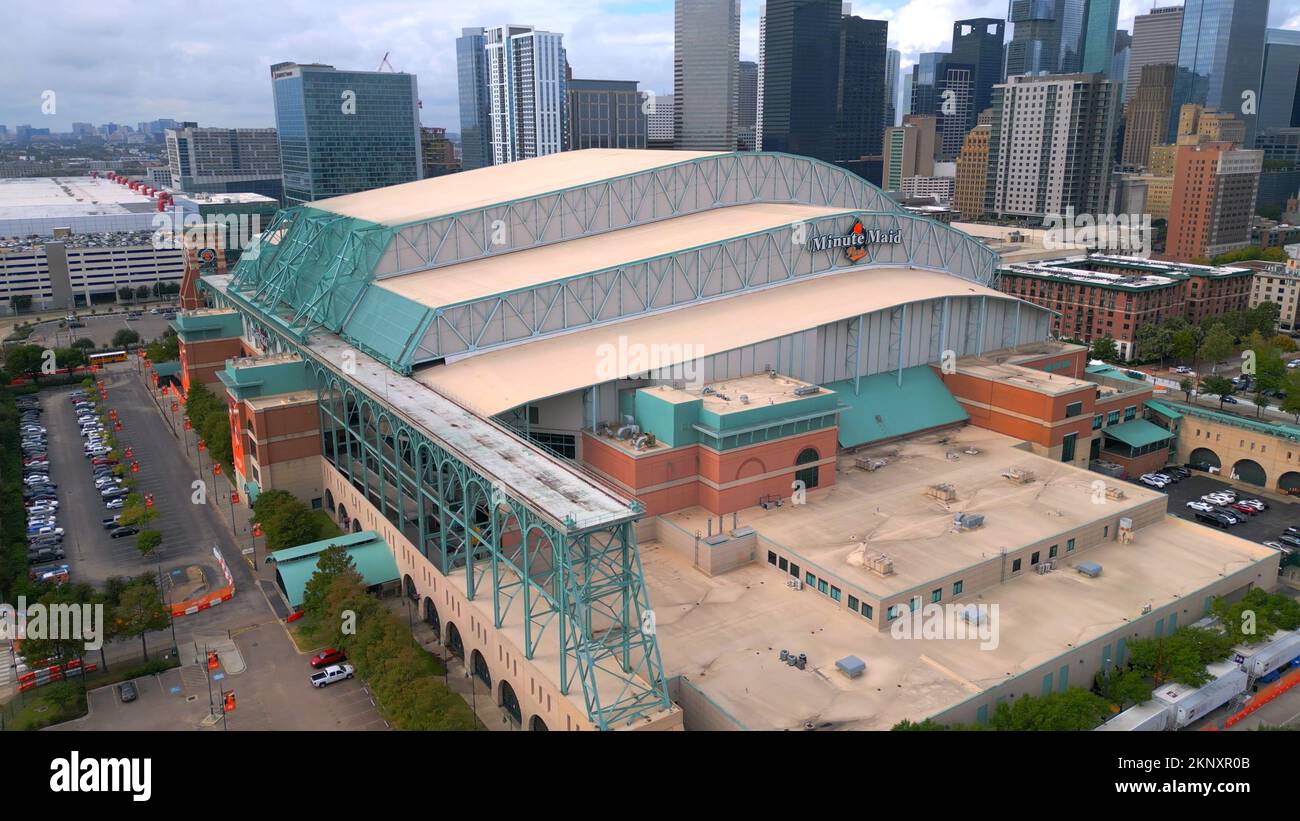 Minute Maid Park in Houston from above - home of the Houston Astros ...