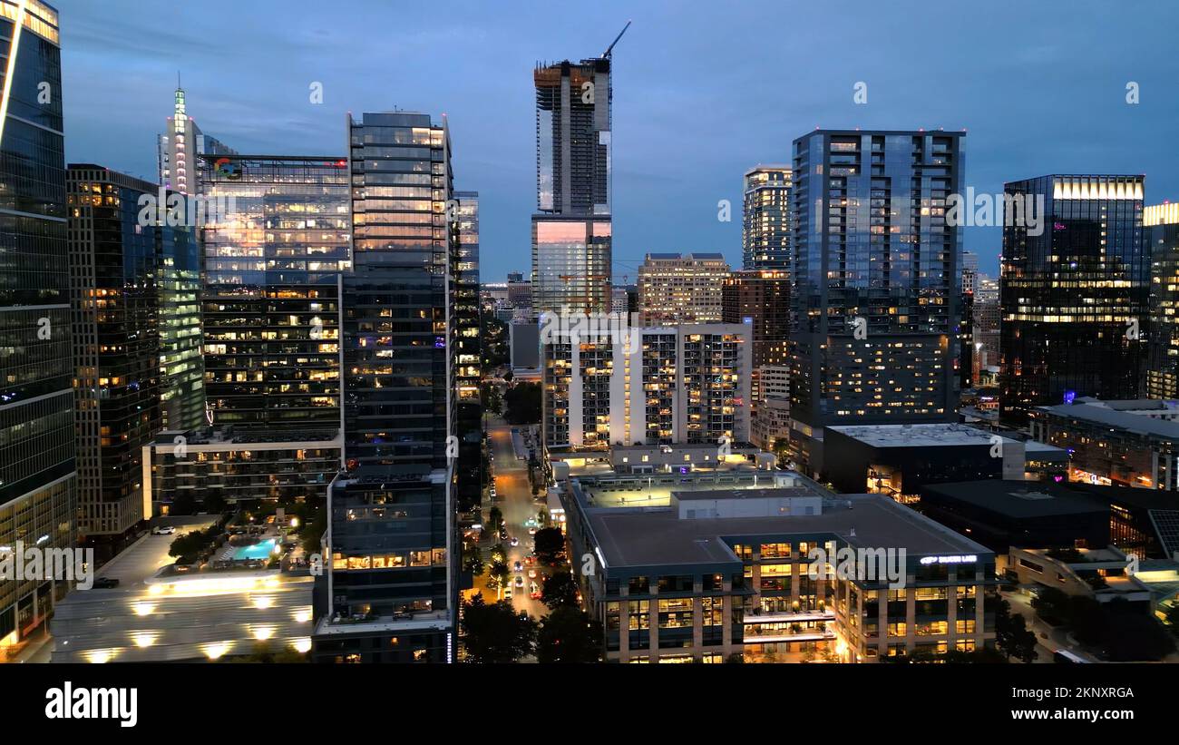 Skyline of Houston Texas at night - HOUSTON, UNITED STATES - NOVEMBER ...