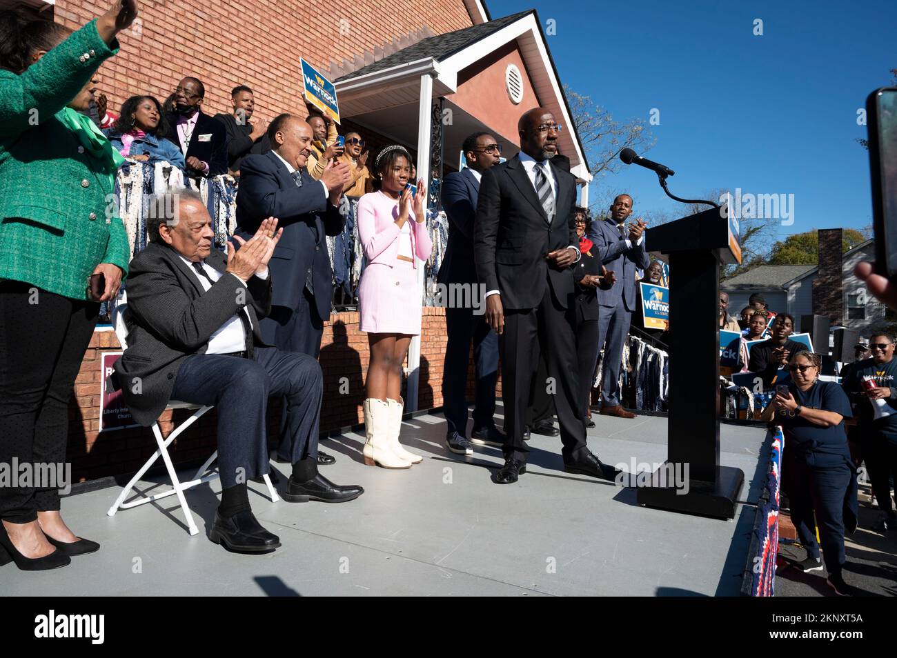 Atlanta, Georgia, USA. 27th Nov, 2022. Hundreds of supporters for ...