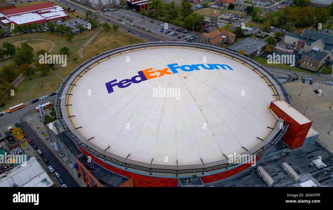 FedEx Forum Memphis from above - home of the Memphis Grizzlies ...