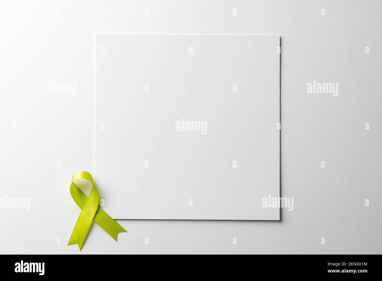 Composition of light green std health awareness ribbon and central copy ...