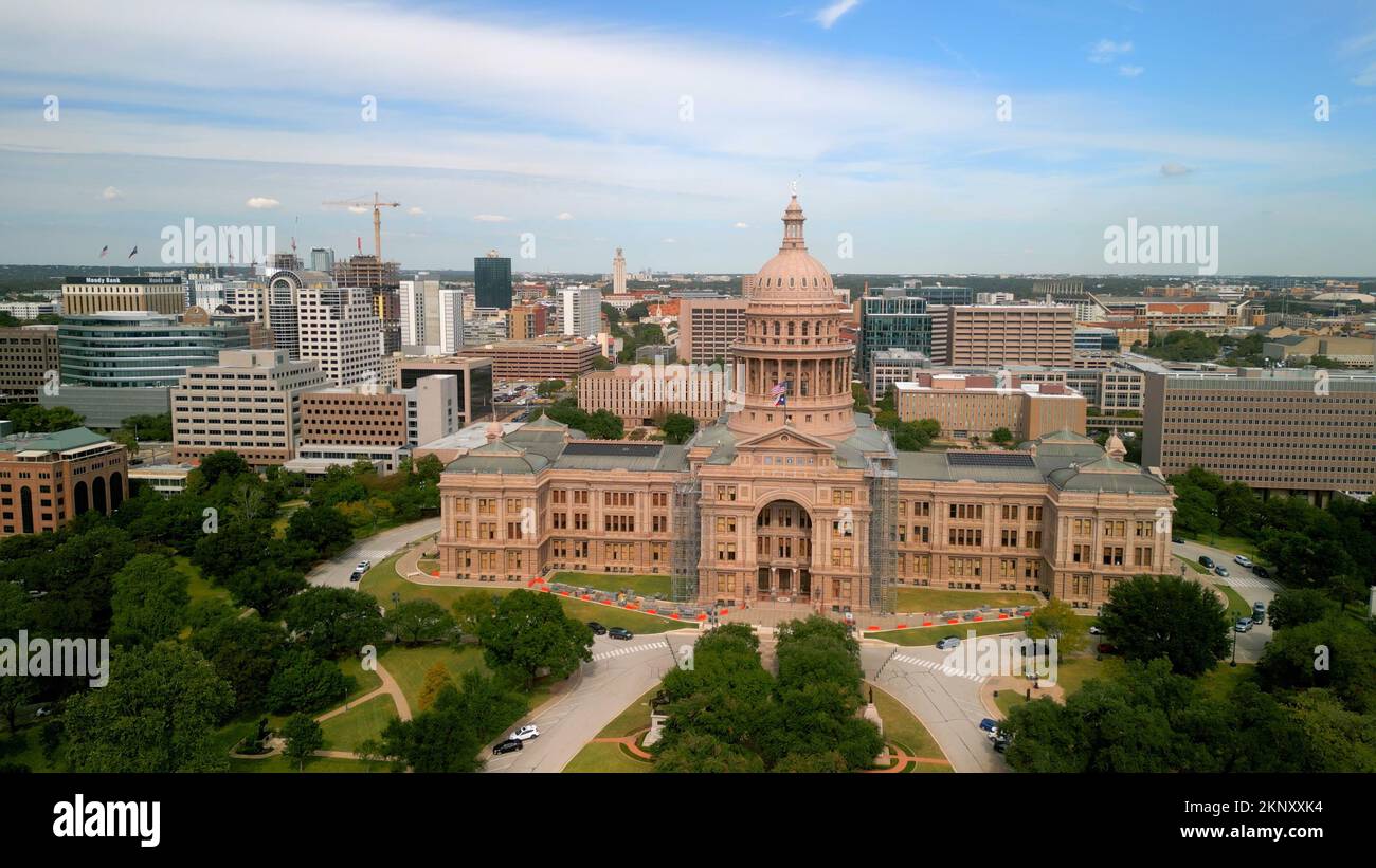 The Texas Capitol in Austin from above - AUSTIN, UNITED STATES ...
