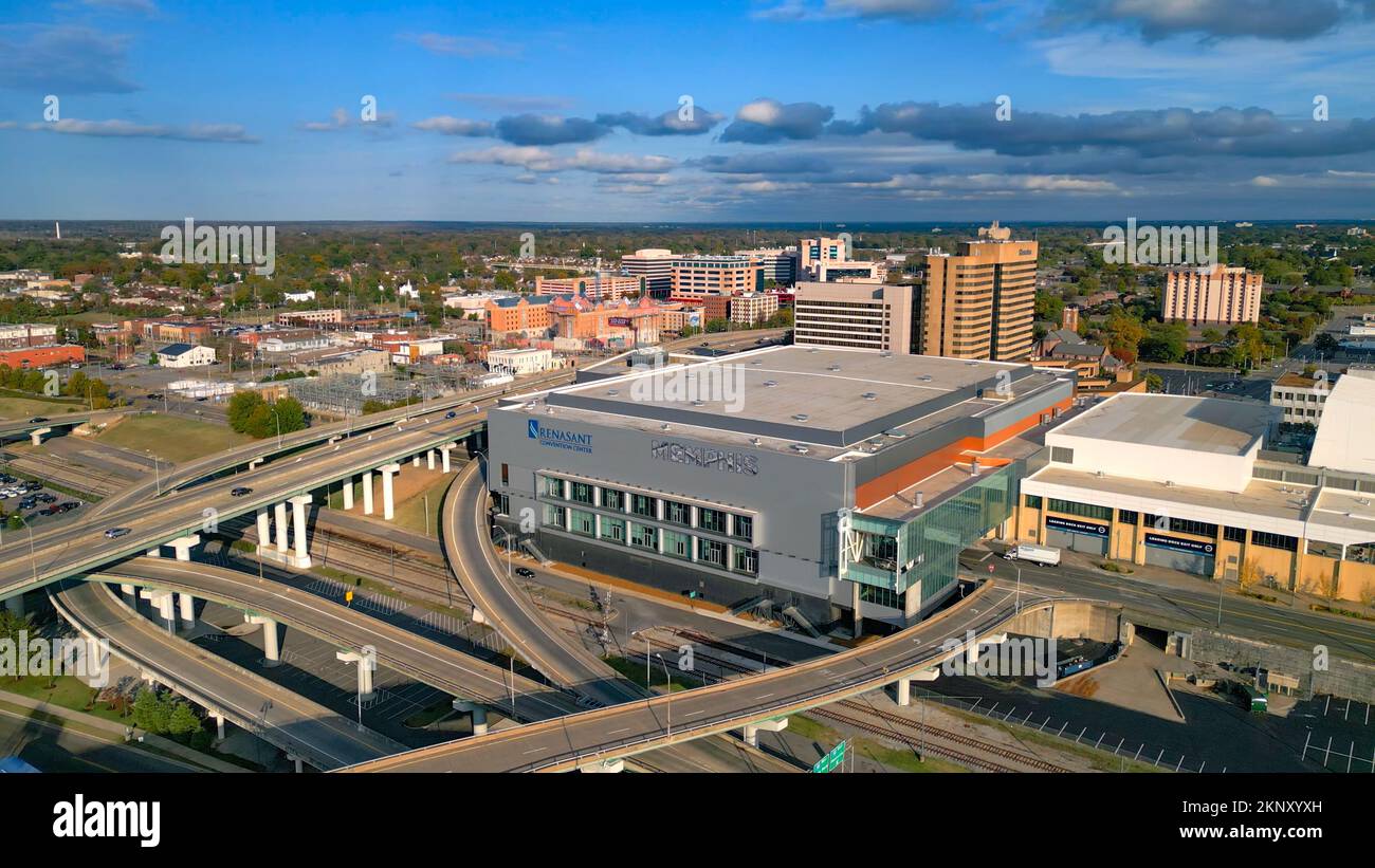 Renasant Convention Center in Memphis from above - MEMPHIS, UNITED ...