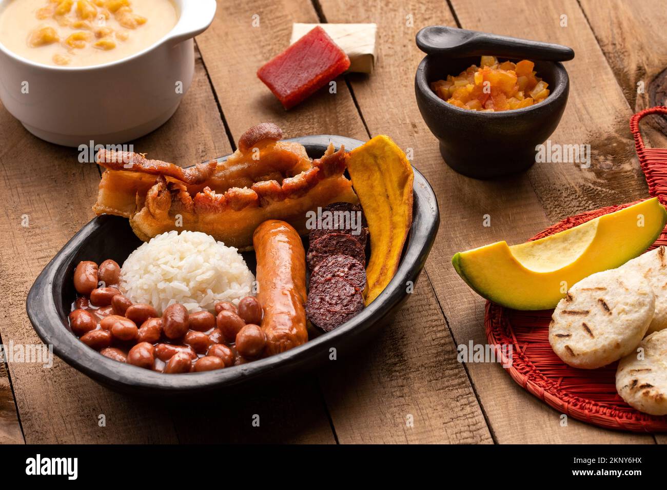 Bandeja paisa, main traditional Colombian dish Stock Photo - Alamy