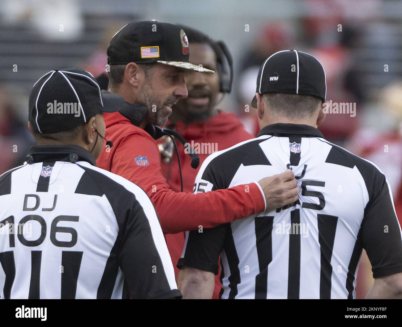 Santa Clara, United States. 27th Nov, 2022. San Francisco 49ers head ...