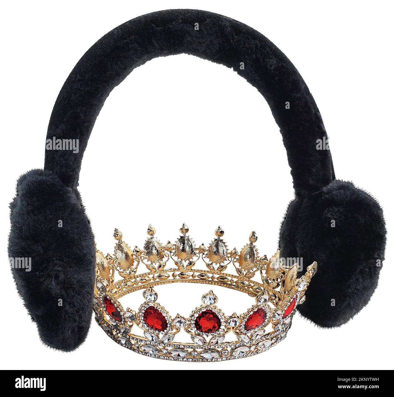 Fuzzy ear muffs and crown to keep the ice queen warm in the winter ...