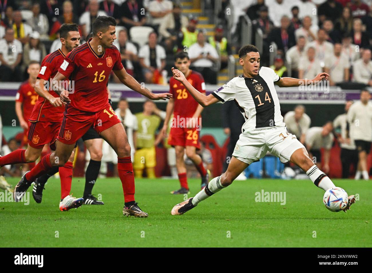Jamal Musiala of Germany during Spain v Germany match of the Fifa World ...