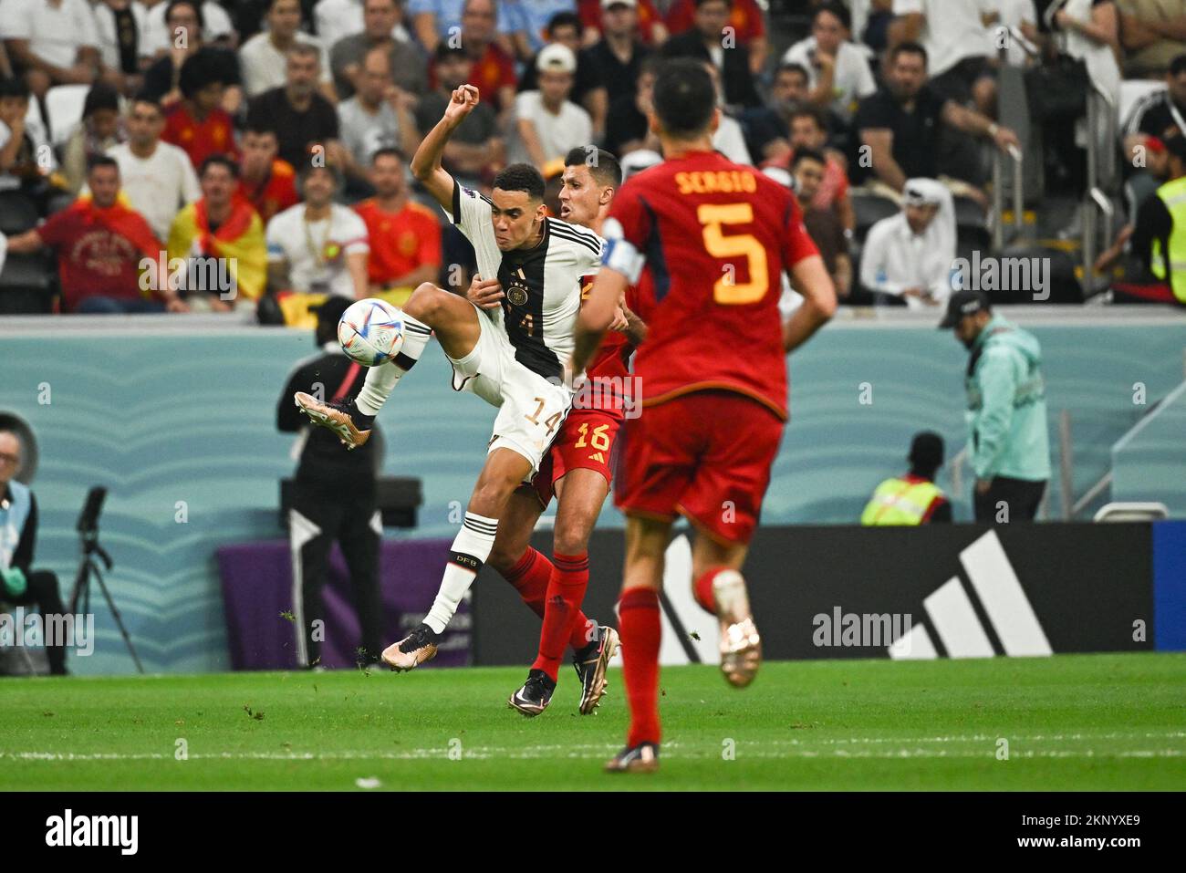 Jamal Musiala of Germany during Spain v Germany match of the Fifa World ...