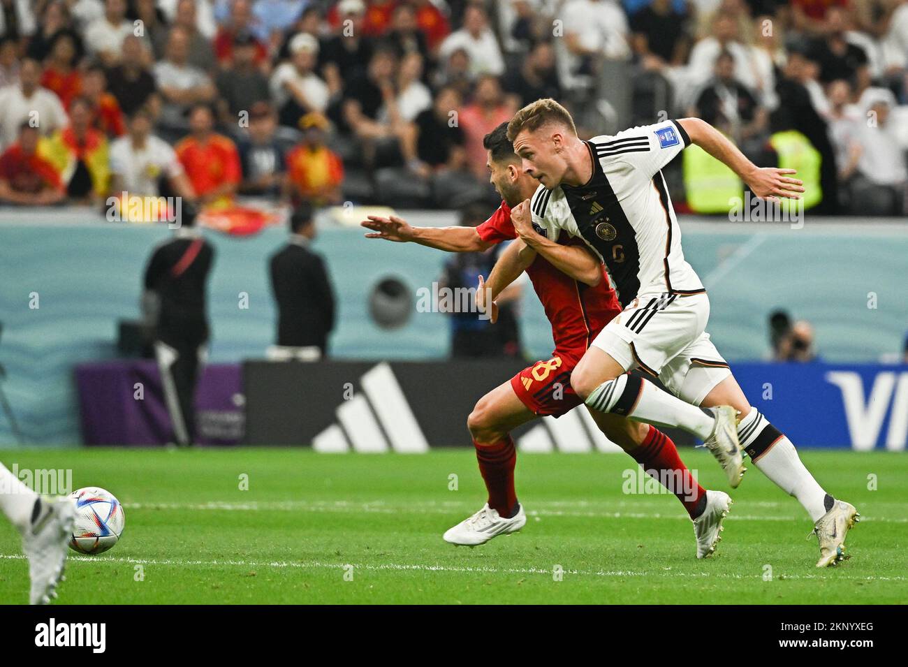 Koke of Spain and Joshua Kimmich of Germany during Spain v Germany ...