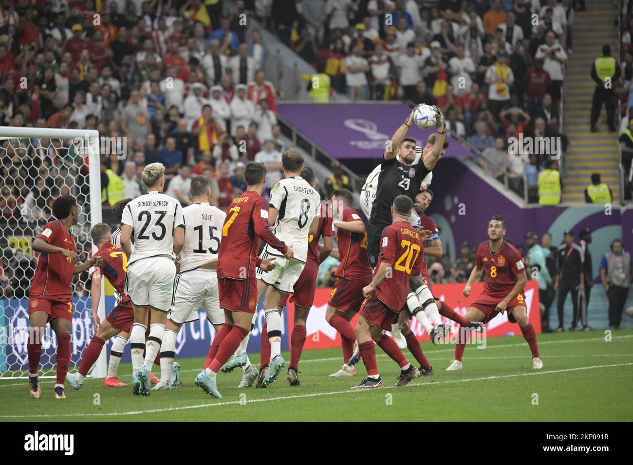 Doha -Qatar November 27, 2022,Fifa world cup Qatar Spain and Germany at ...