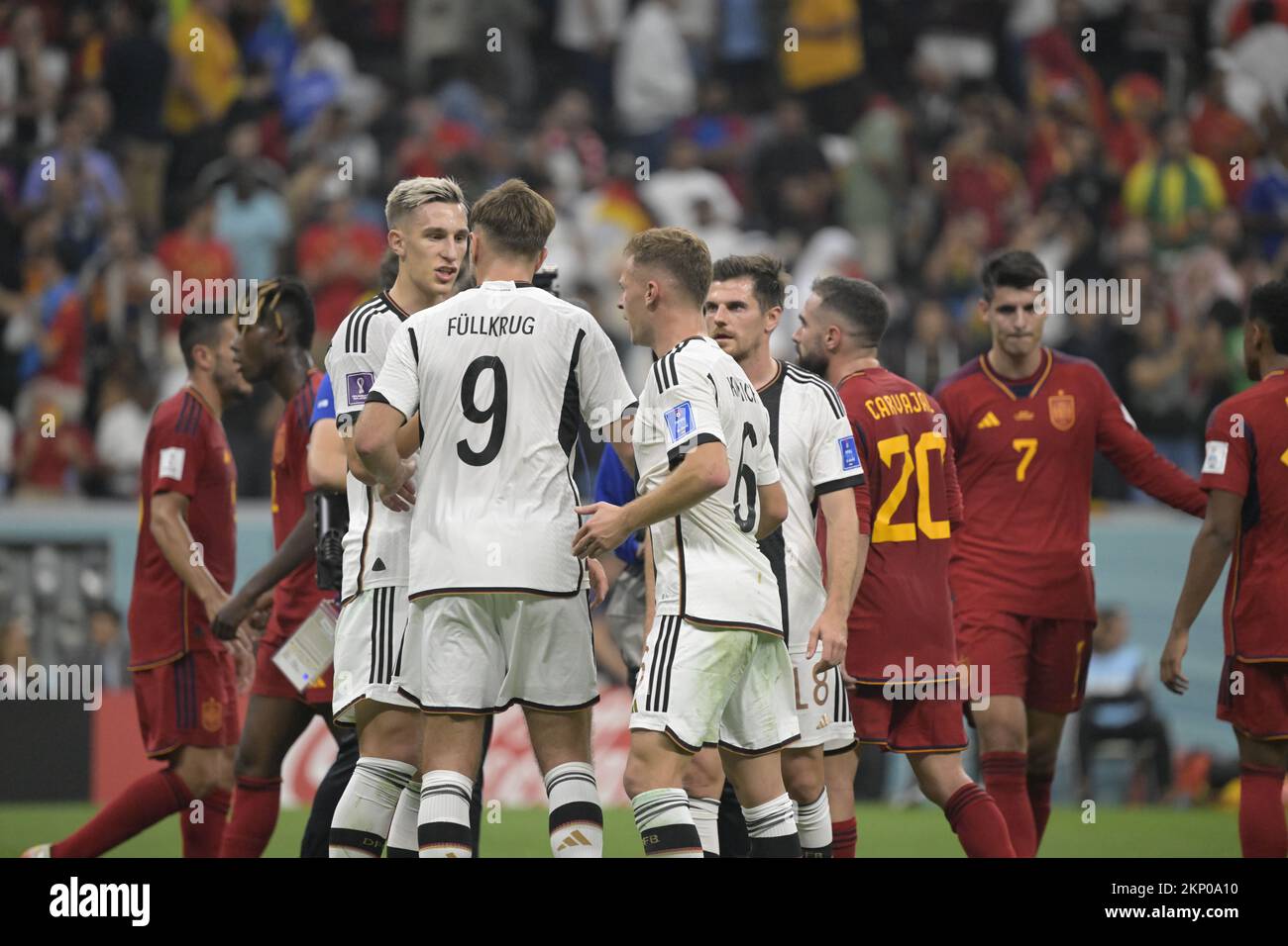 Doha -Qatar November 27, 2022,Fifa world cup Qatar Spain and Germany at ...