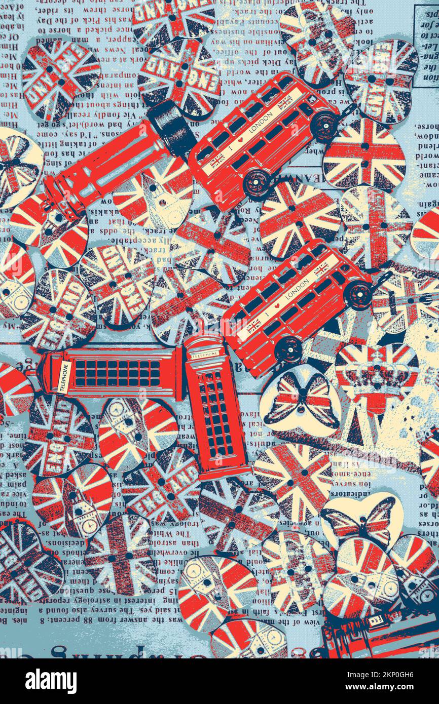 Vintage london bus union jack hi-res stock photography and images - Alamy