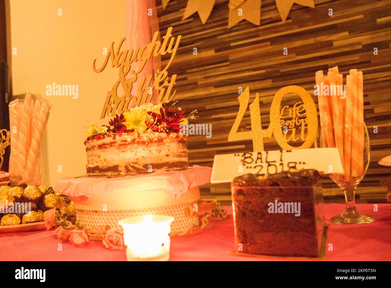 Birthday Decoration Setup, Cakes Stock Photo - Alamy