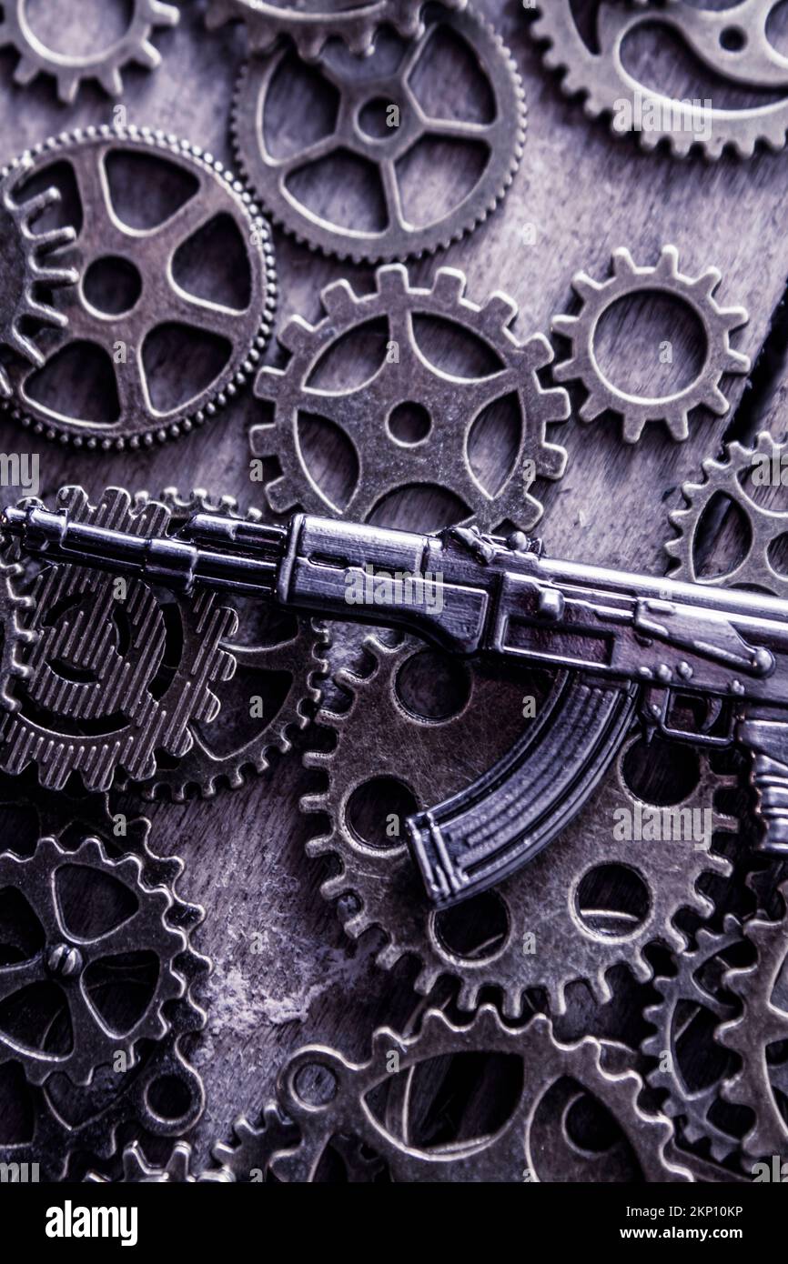 Machine gun with trigger motor hi-res stock photography and images - Alamy