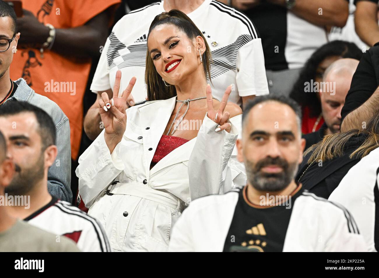 German goalkeeper Kevin Trapp's fiancee Izabel Goulart attends Spain v ...