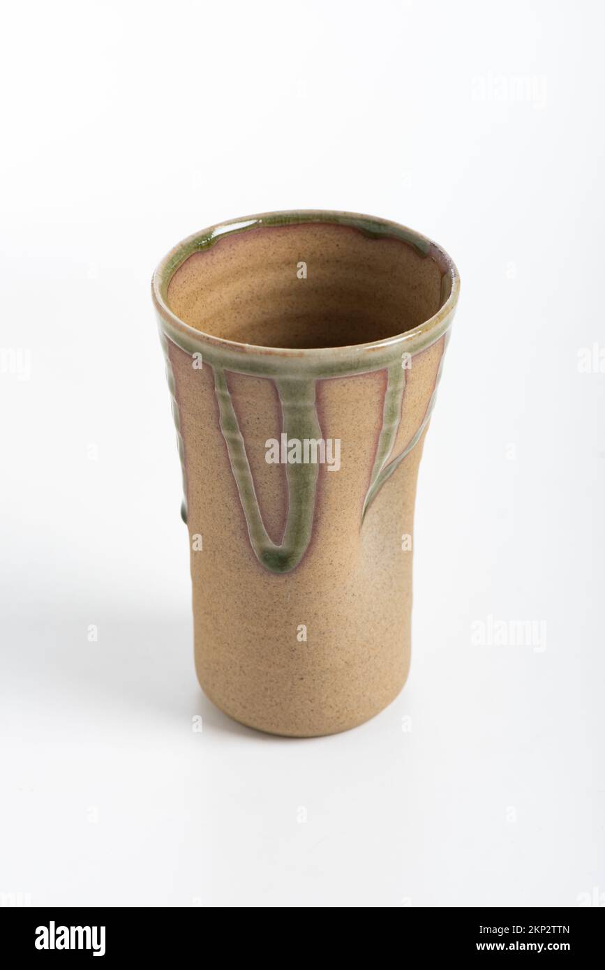 Japanese style of pottery isolated over white background Stock Photo ...