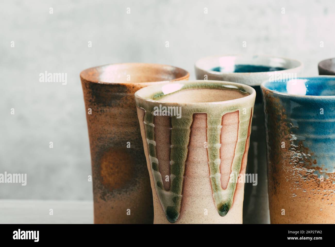 Close up the details of Japanese pottery Stock Photo - Alamy
