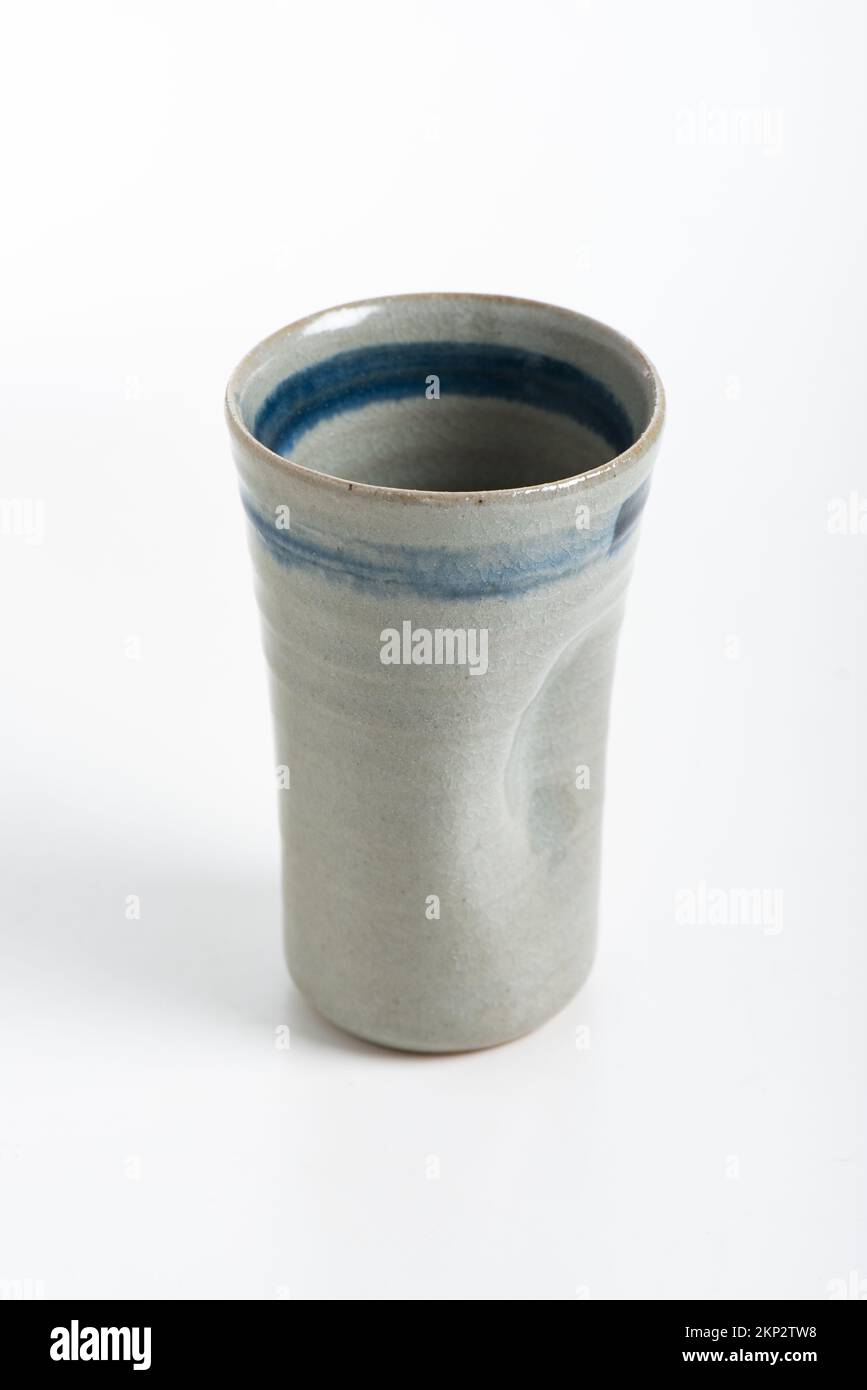 Japanese style of pottery isolated over white background Stock Photo ...