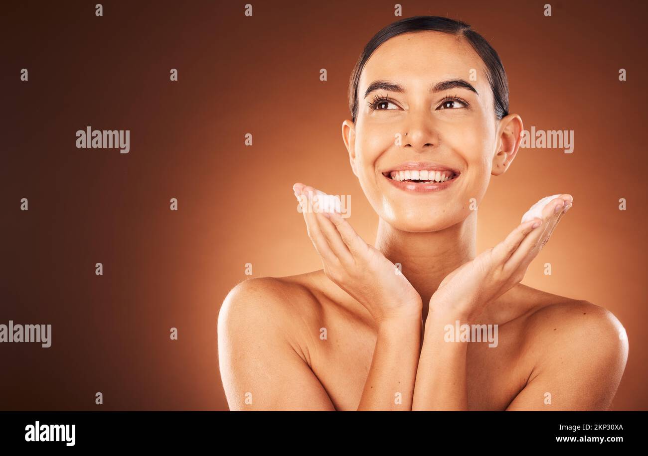 Woman washing face soap hi-res stock photography and images - Alamy