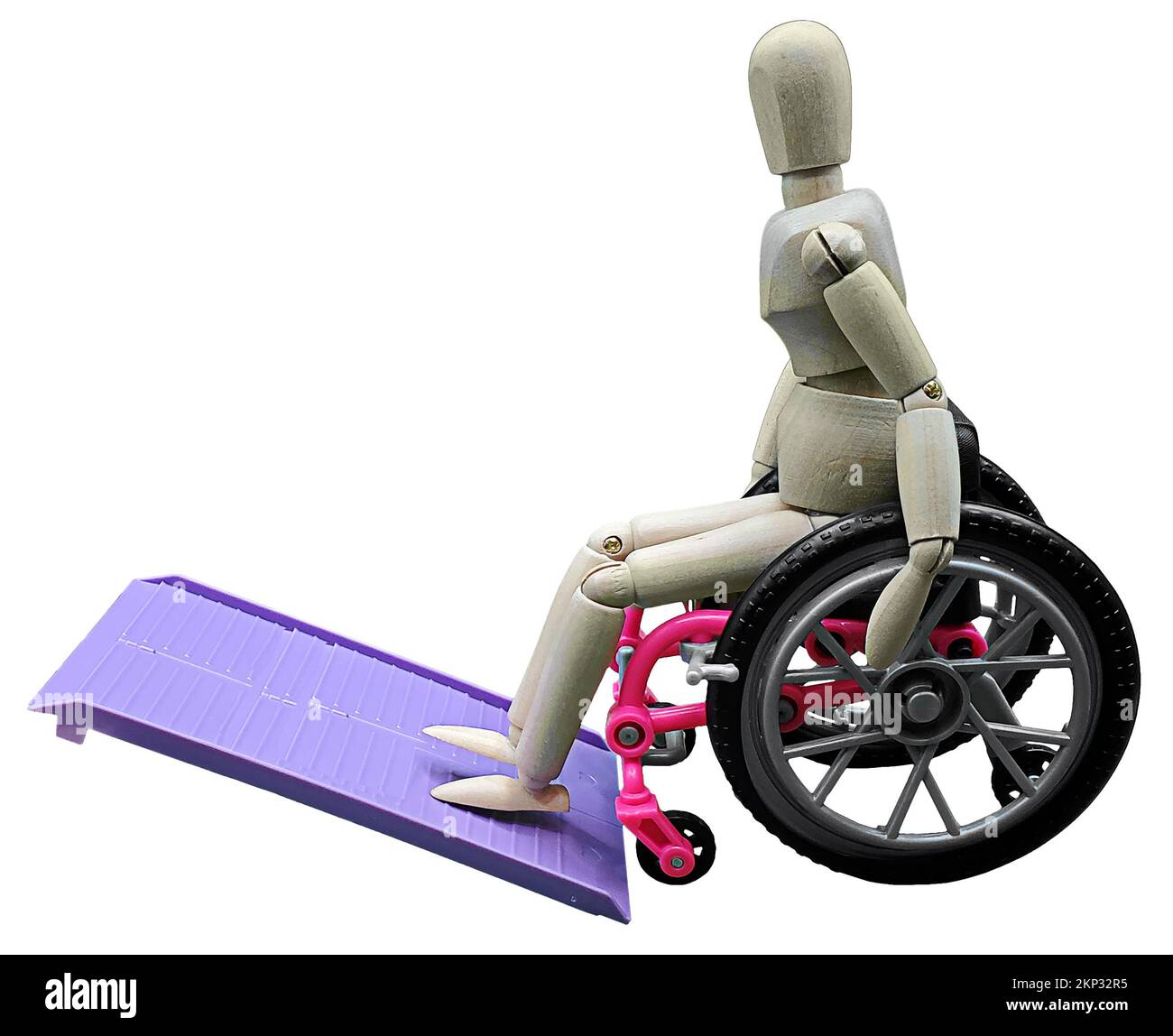 Adult with Wheelchair and a ramp Stock Photo - Alamy