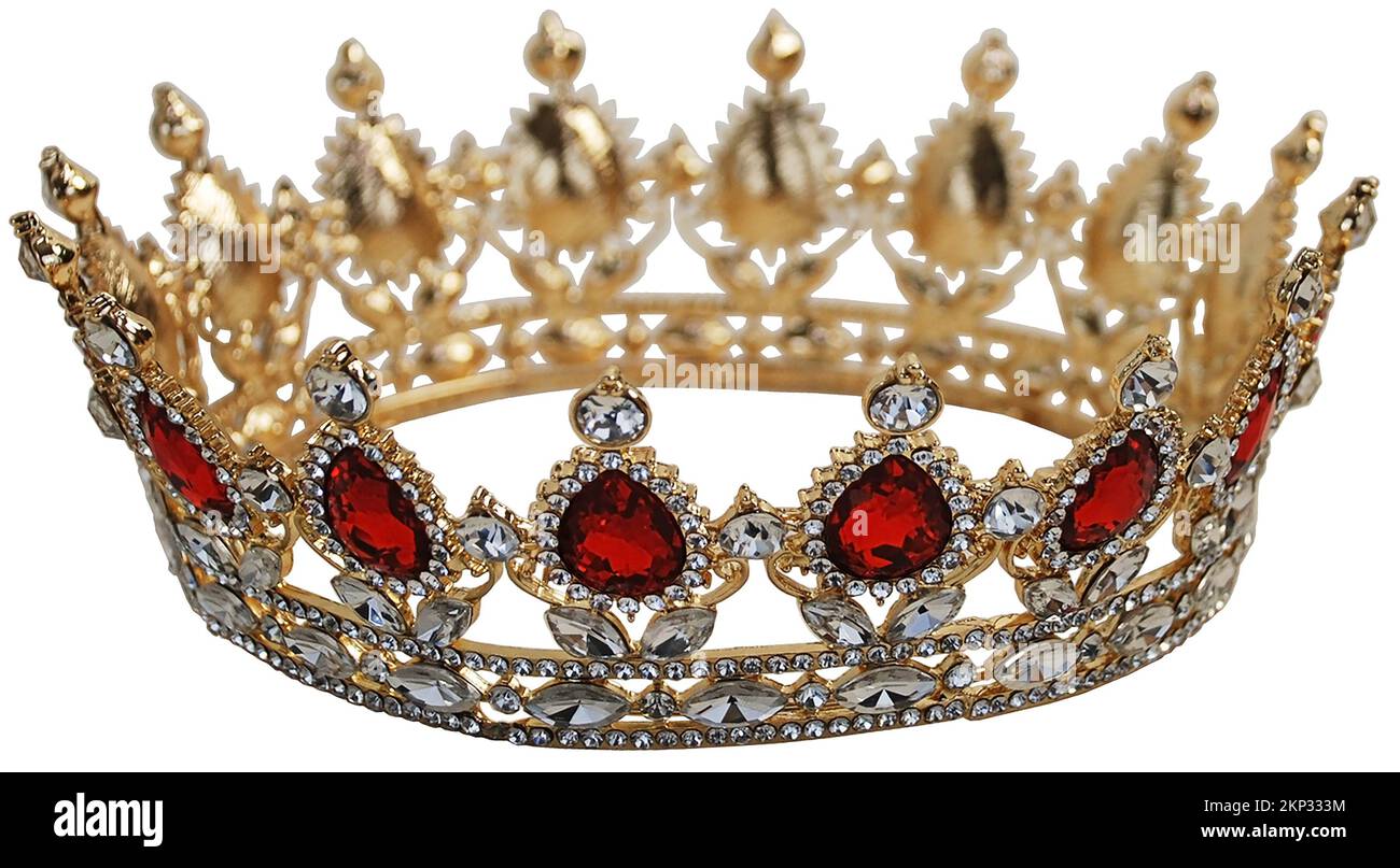 Diamond and Ruby Jeweled Crown Stock Photo - Alamy