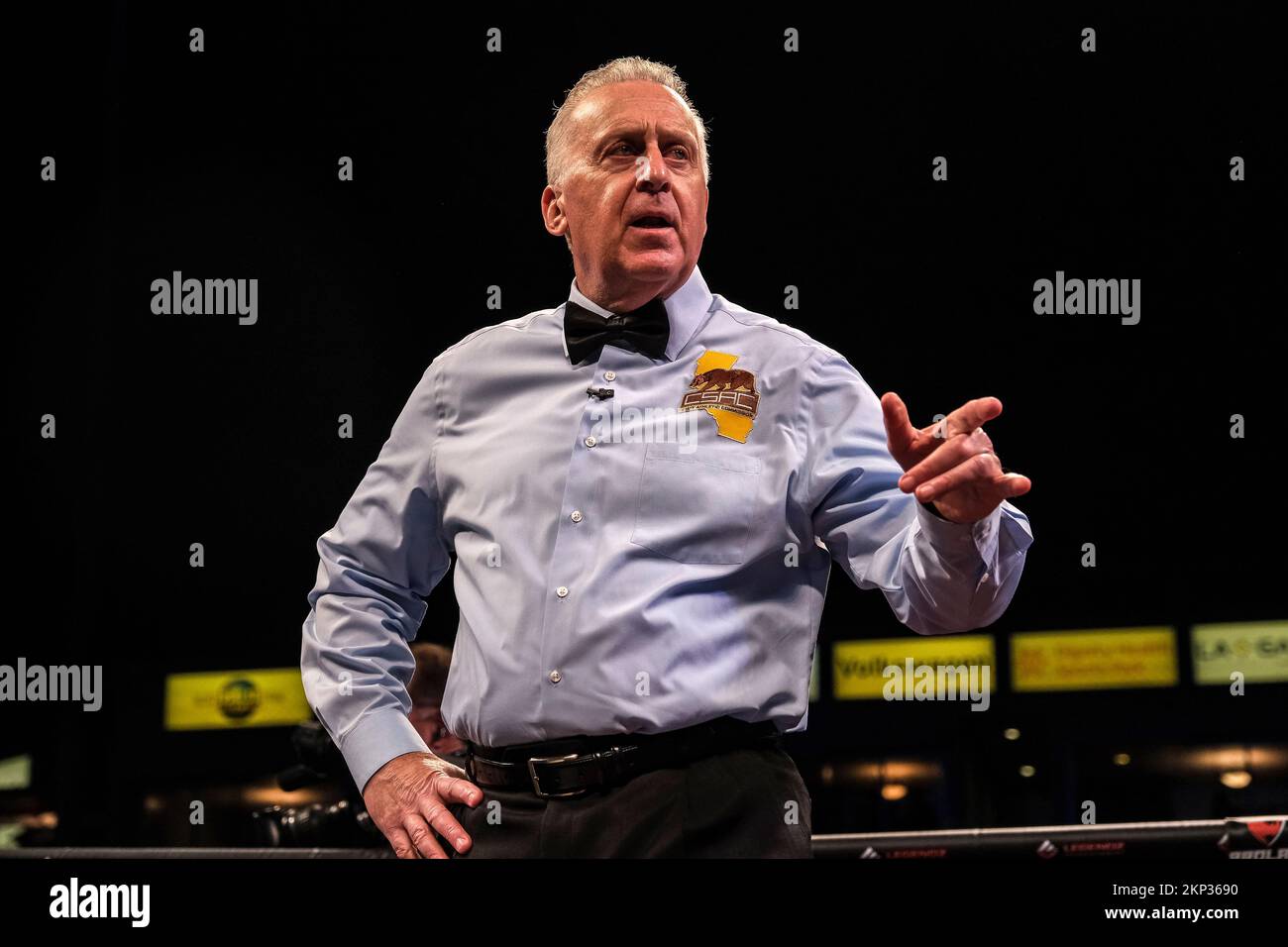 Carson, CA, USA. 26th Nov, 2022. Noted referee Jack Reiss in action ...