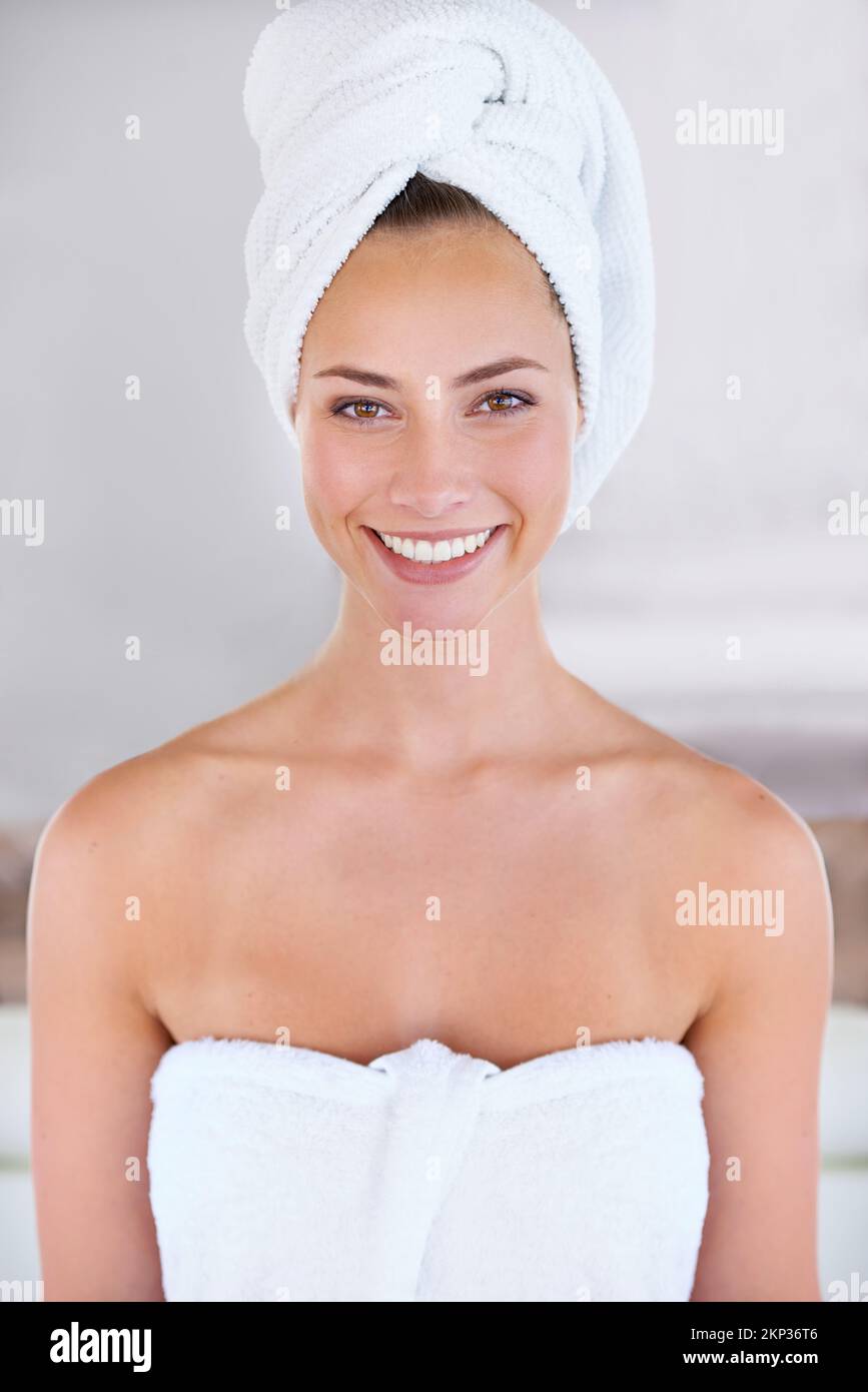Lets begin with my beauty routine. A young woman fresh from the shower ...
