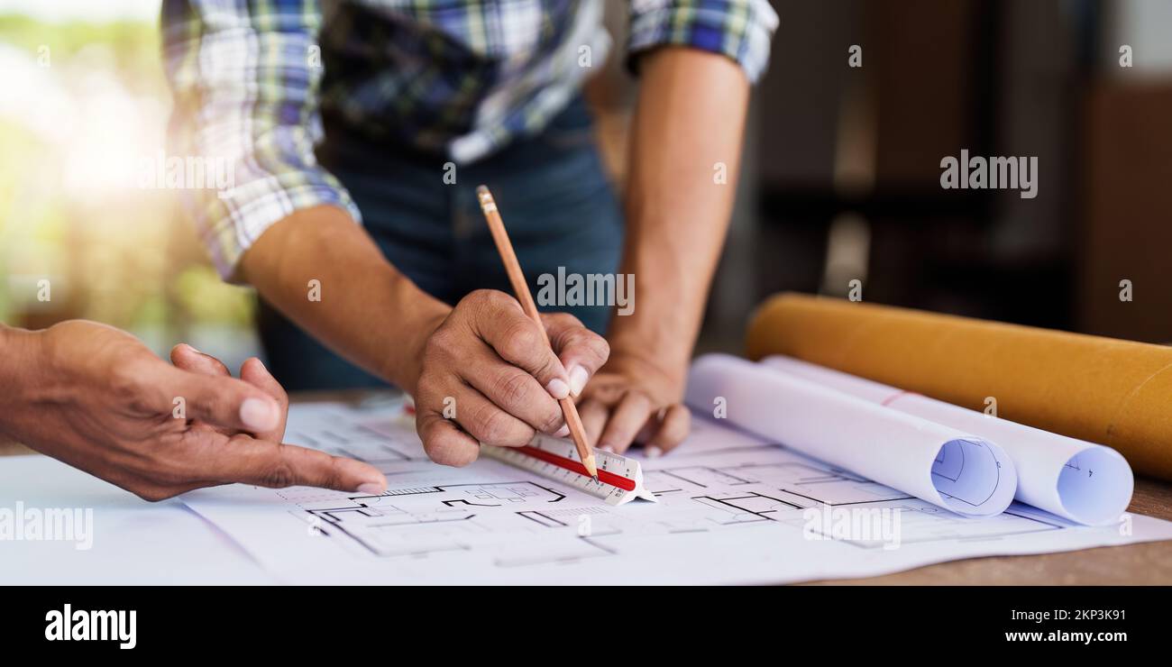 Professional architect designer structural engineer team colleagues ...