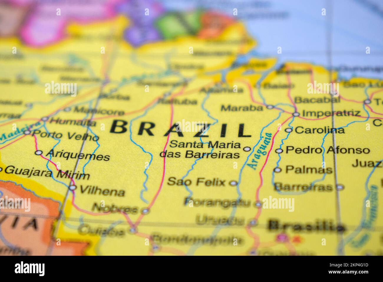 Brazil political map hi-res stock photography and images - Alamy