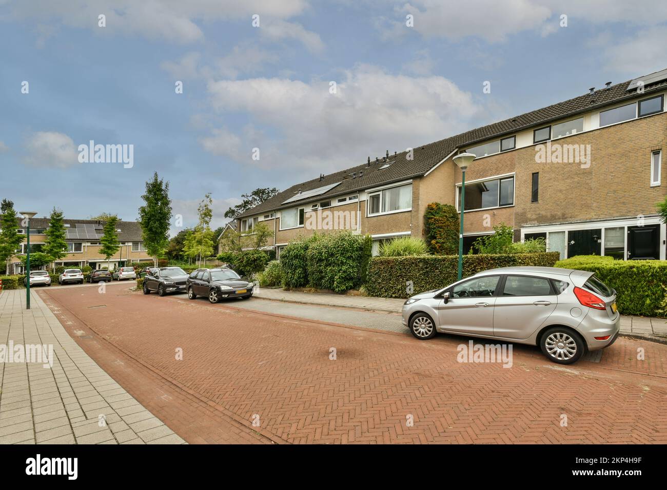 View of street near building with beauty of vegetation outside Stock ...
