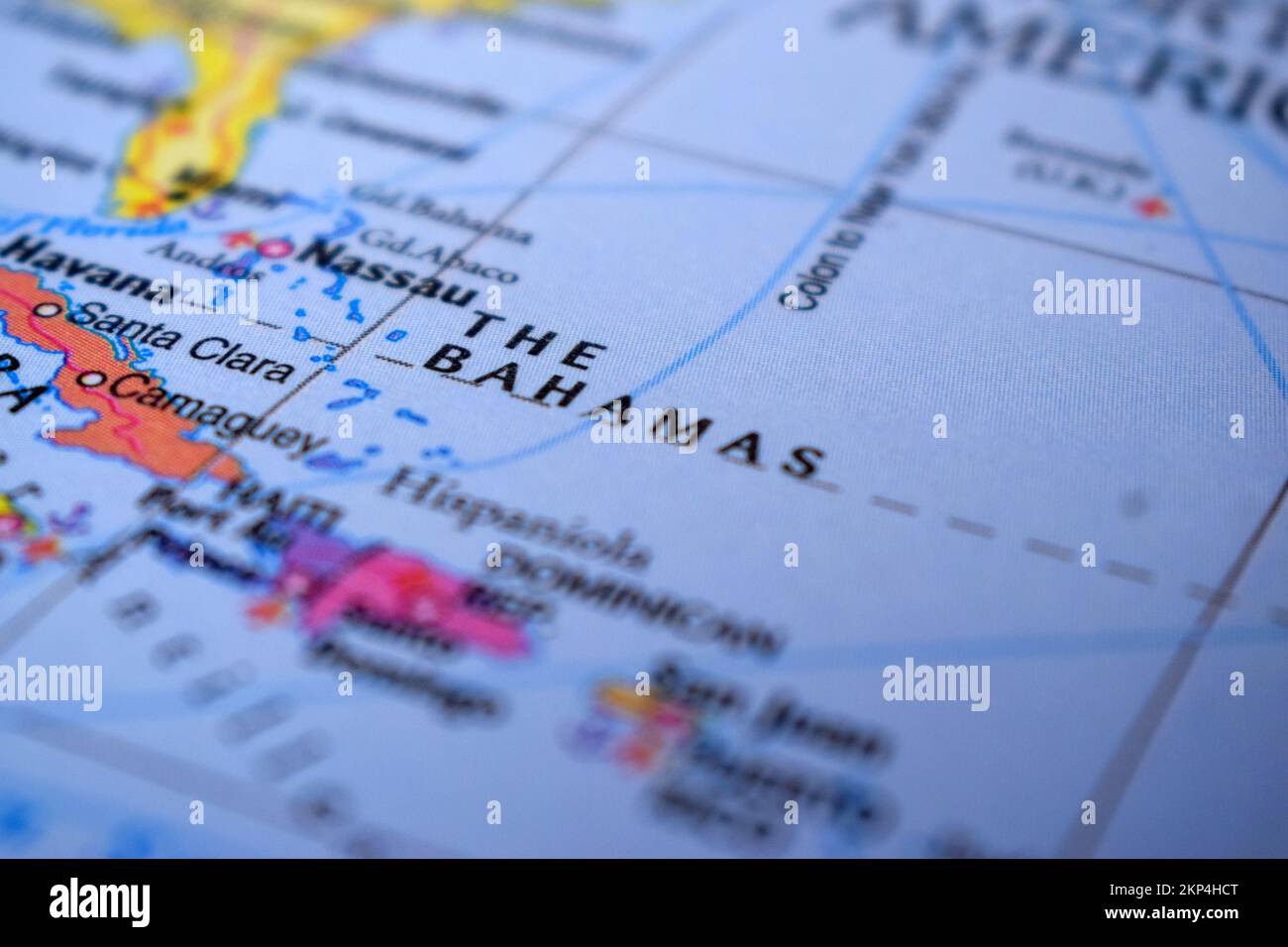 The Bahamas Travel Concept Country Name On The Political World Map Very ...