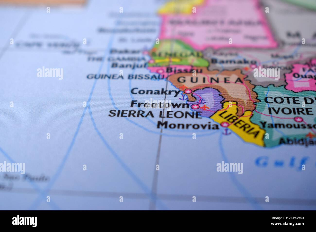 Freetown map hi-res stock photography and images - Alamy