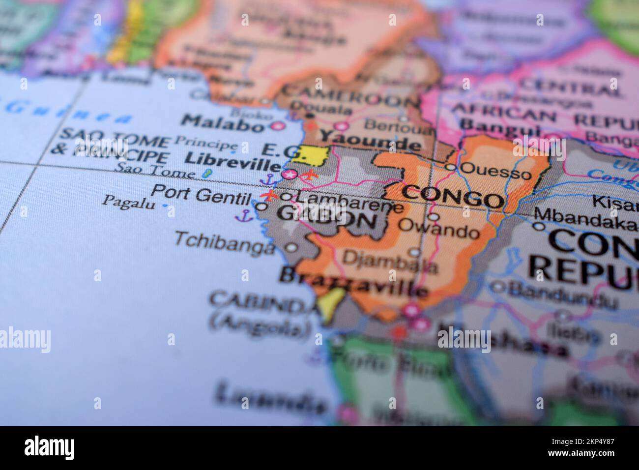Country gabon map hi-res stock photography and images - Alamy