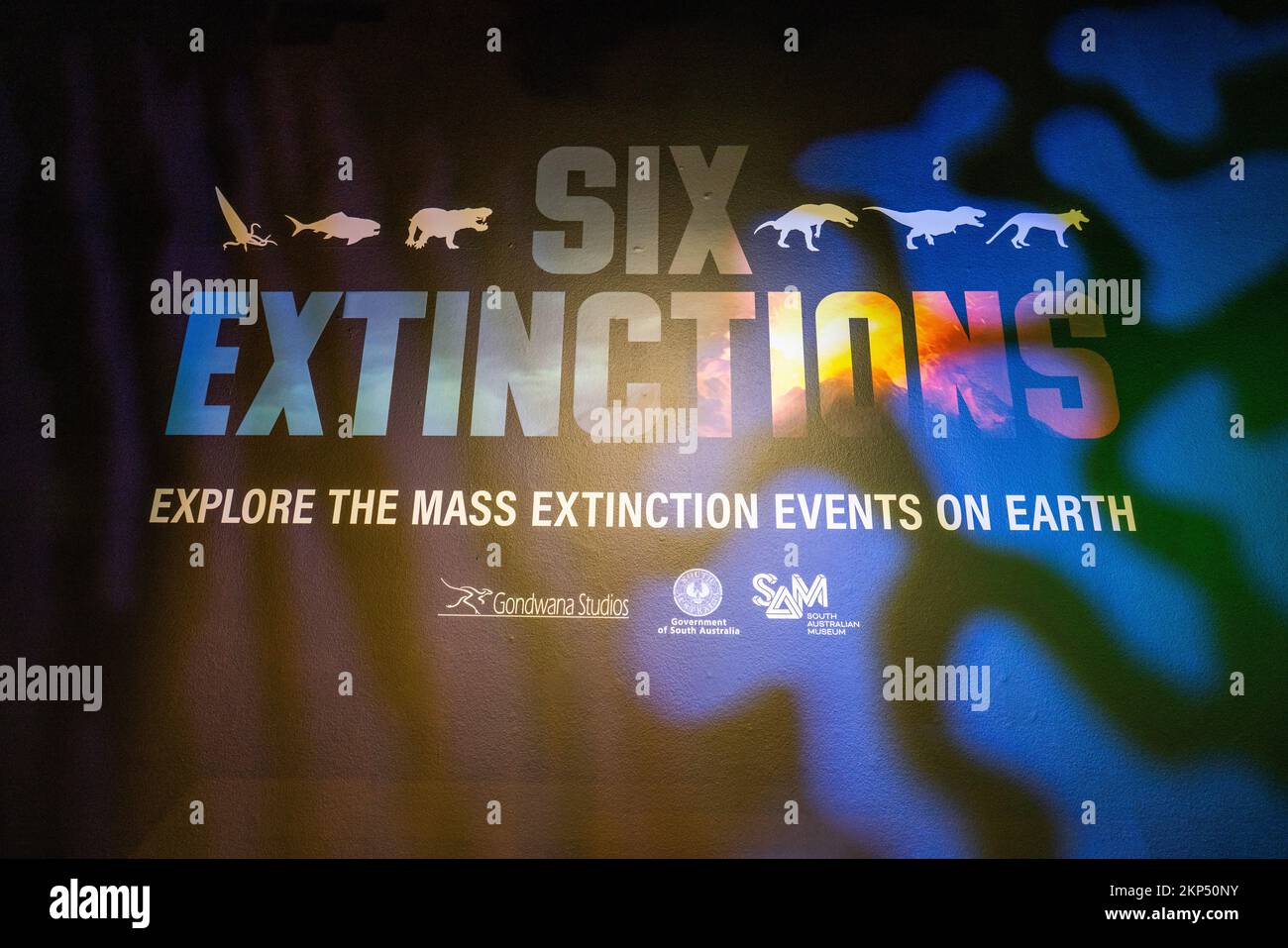 Adelaide, Australia. 28 November 2022. Six Extinctions exhibition ...
