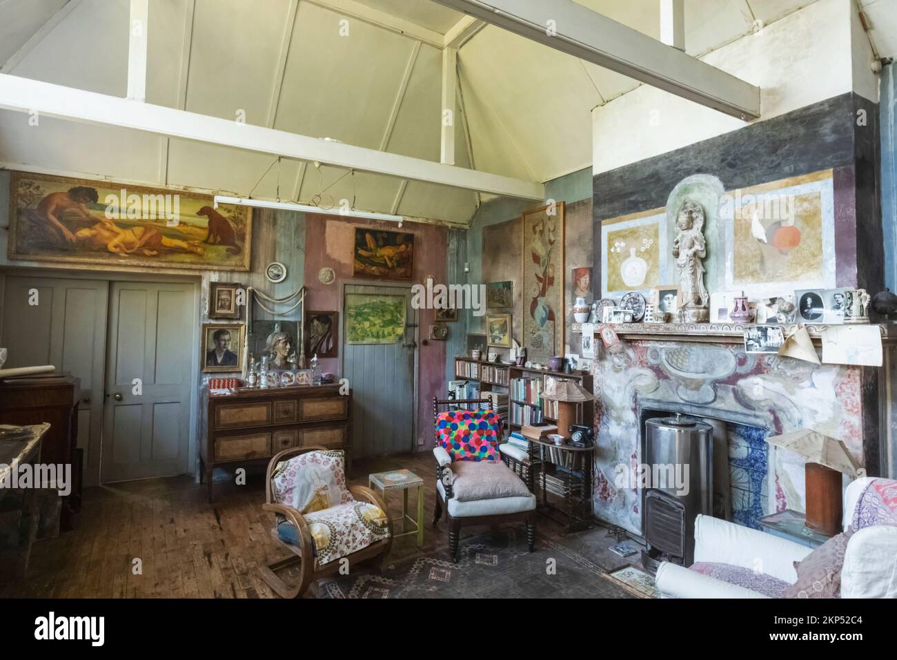 England, East Sussex, Firle, West Firle, Charleston House, The Home of ...