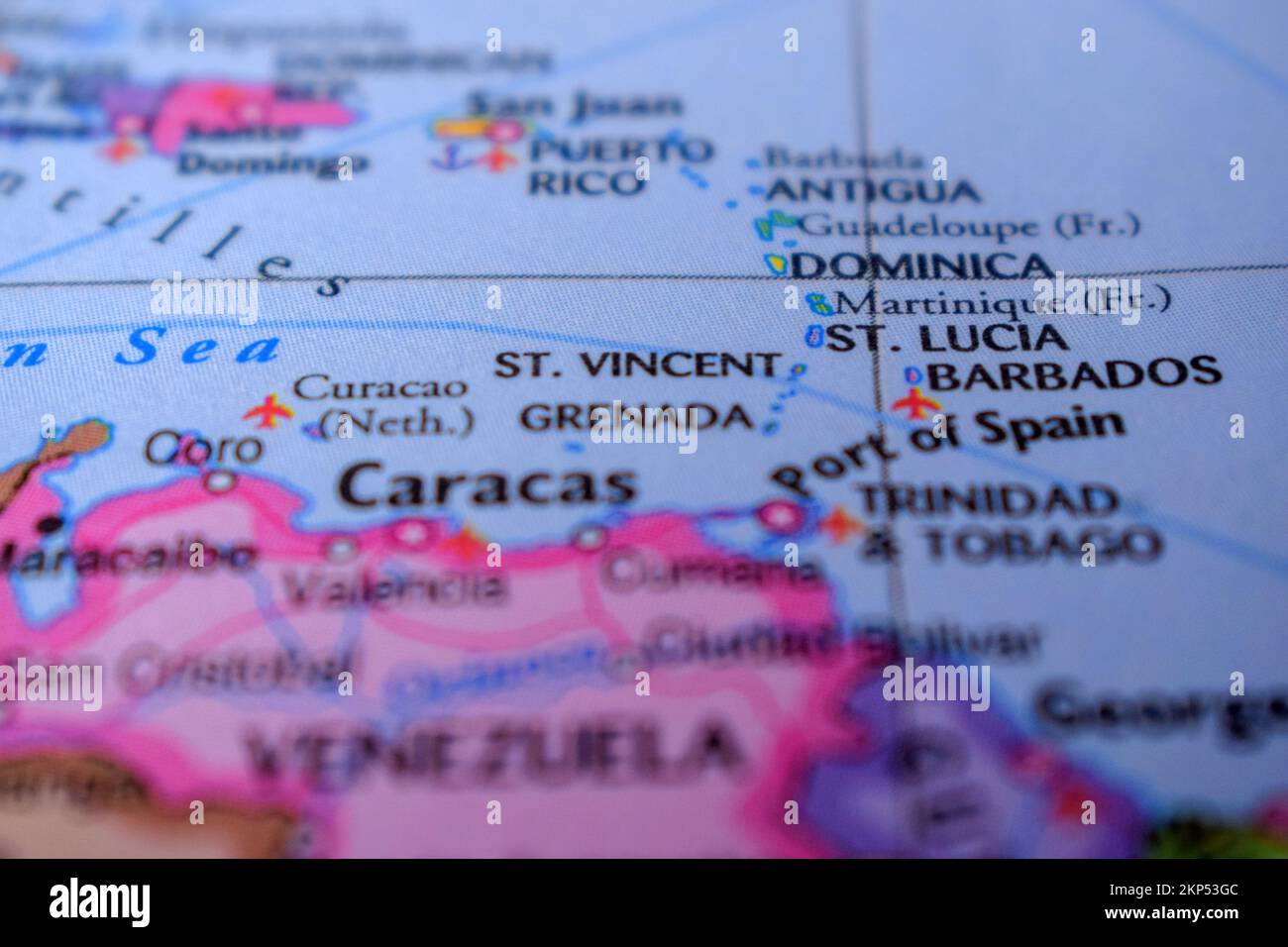 ST. Vincent Travel Concept Country Name On The Political World Map Very ...