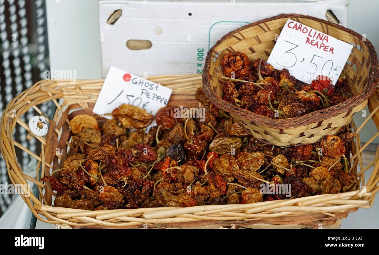 exotic spices from madeiras famous farmers market in funchal Stock ...