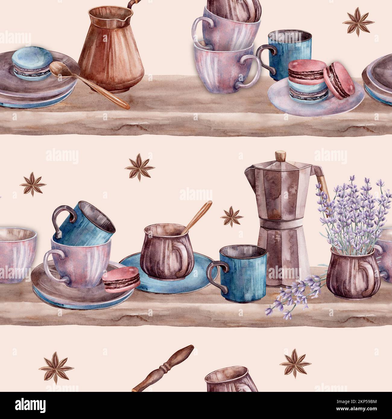 Watercolor coffee grinder hi-res stock photography and images - Alamy