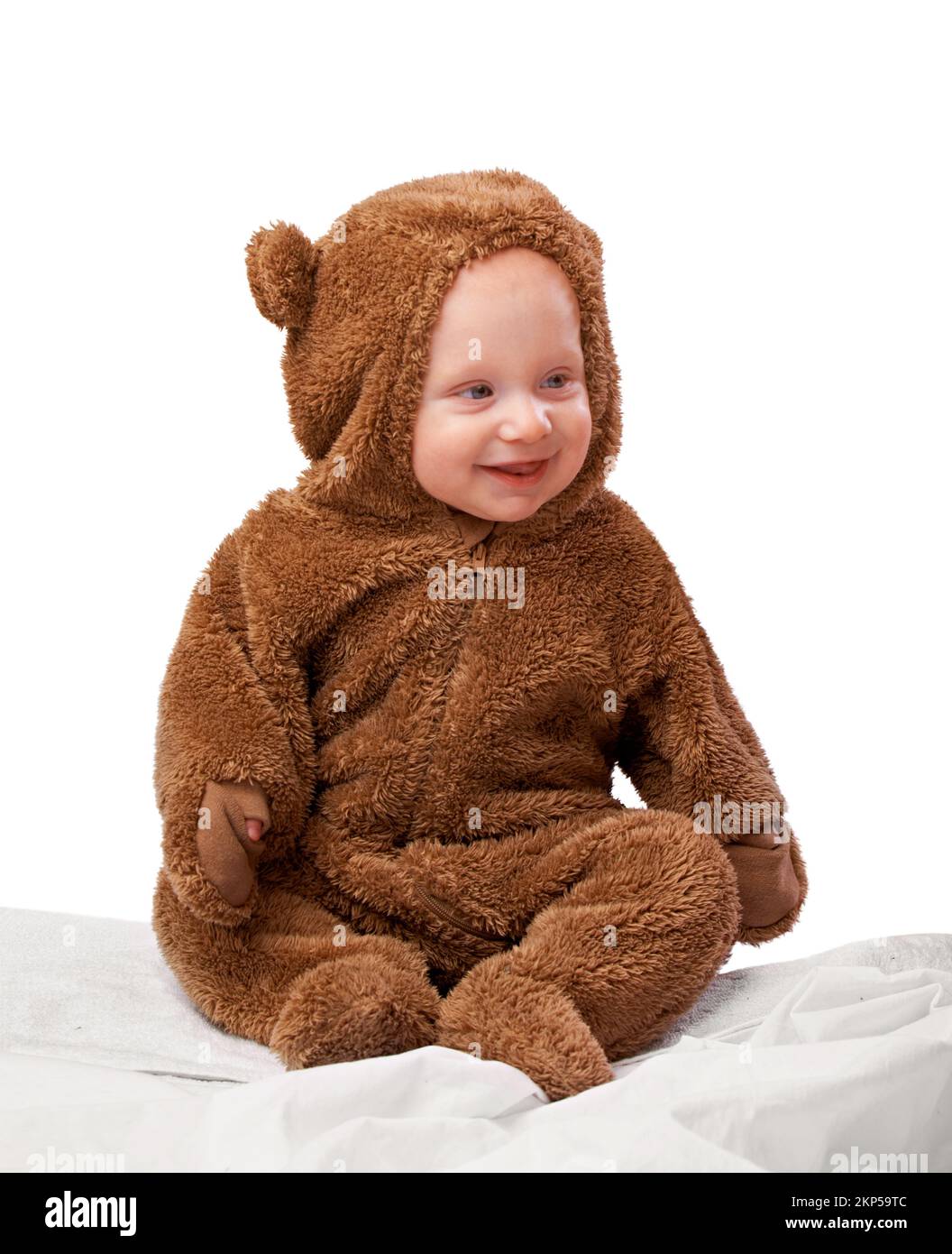 Teddys have never been cuter. Studio shot of a little boy dressed up as ...