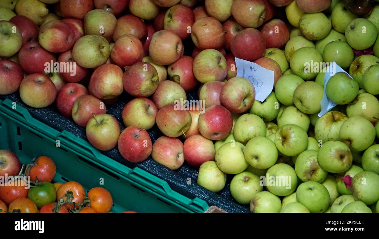 fresh fruit on the famous farmers market of madeira in funchal Stock ...