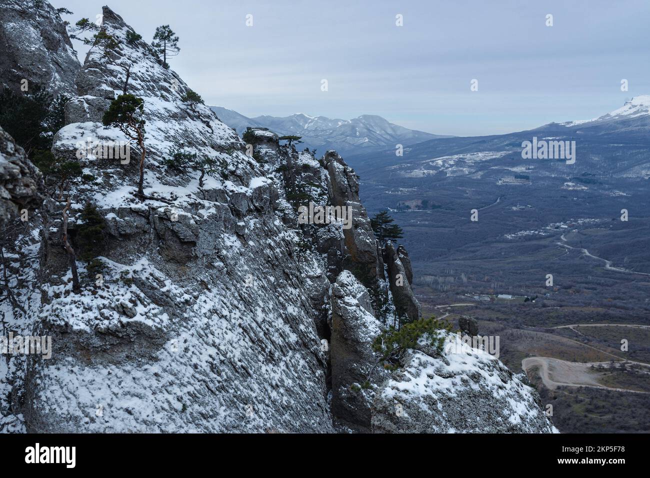 Bizarre mountain ranges of the Valley of Ghosts on Mount Demerdzhi in ...