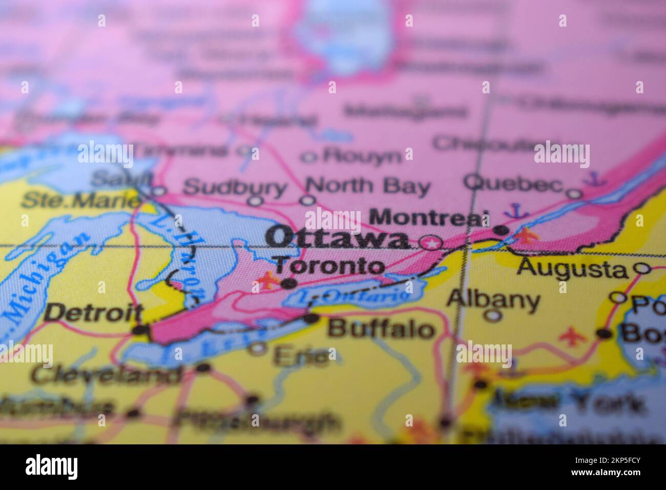 Ottawa Travel Concept Country Name On The Political World Map Very ...