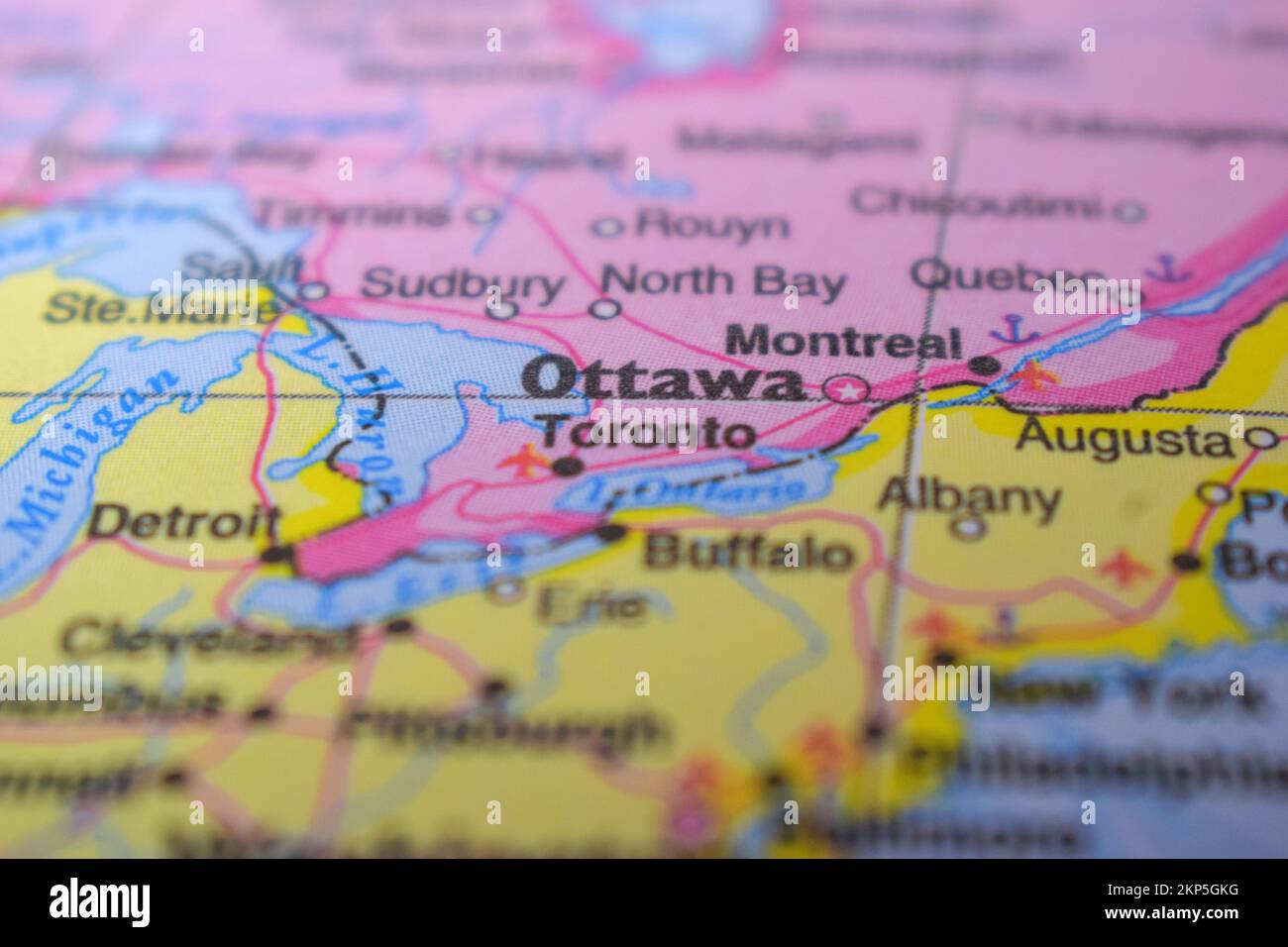 Ottawa Travel Concept Country Name On The Political World Map Very ...