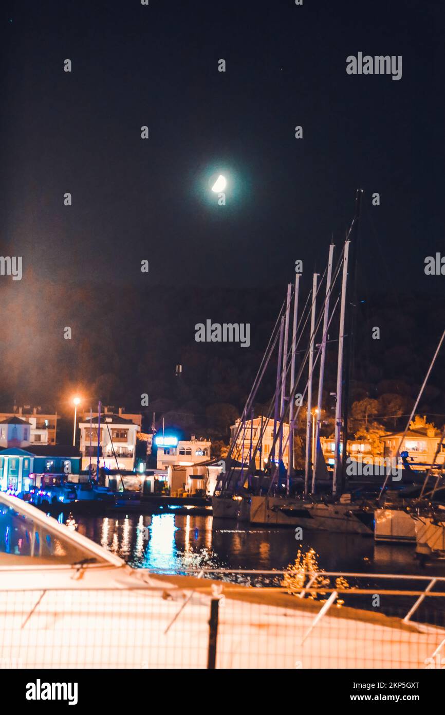 Boat harbor in the resort Stock Photo - Alamy