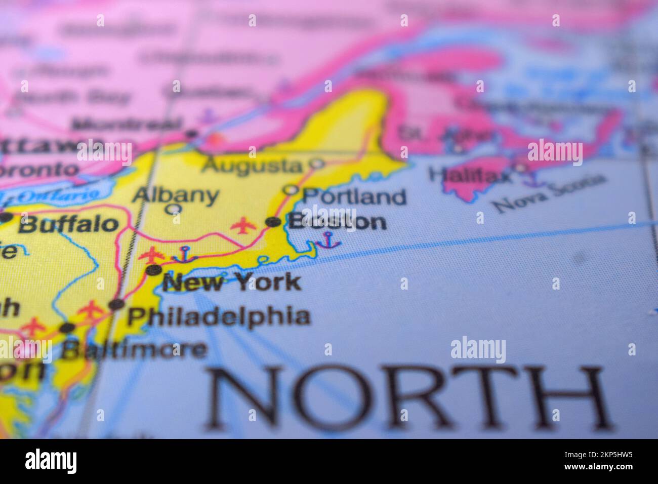 Boston Travel Concept Country Name On The Political World Map Very ...