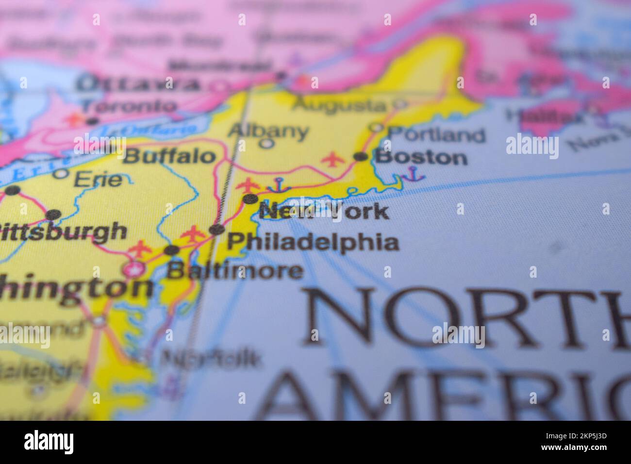 New York Travel Concept Country Name On The Political World Map Very ...