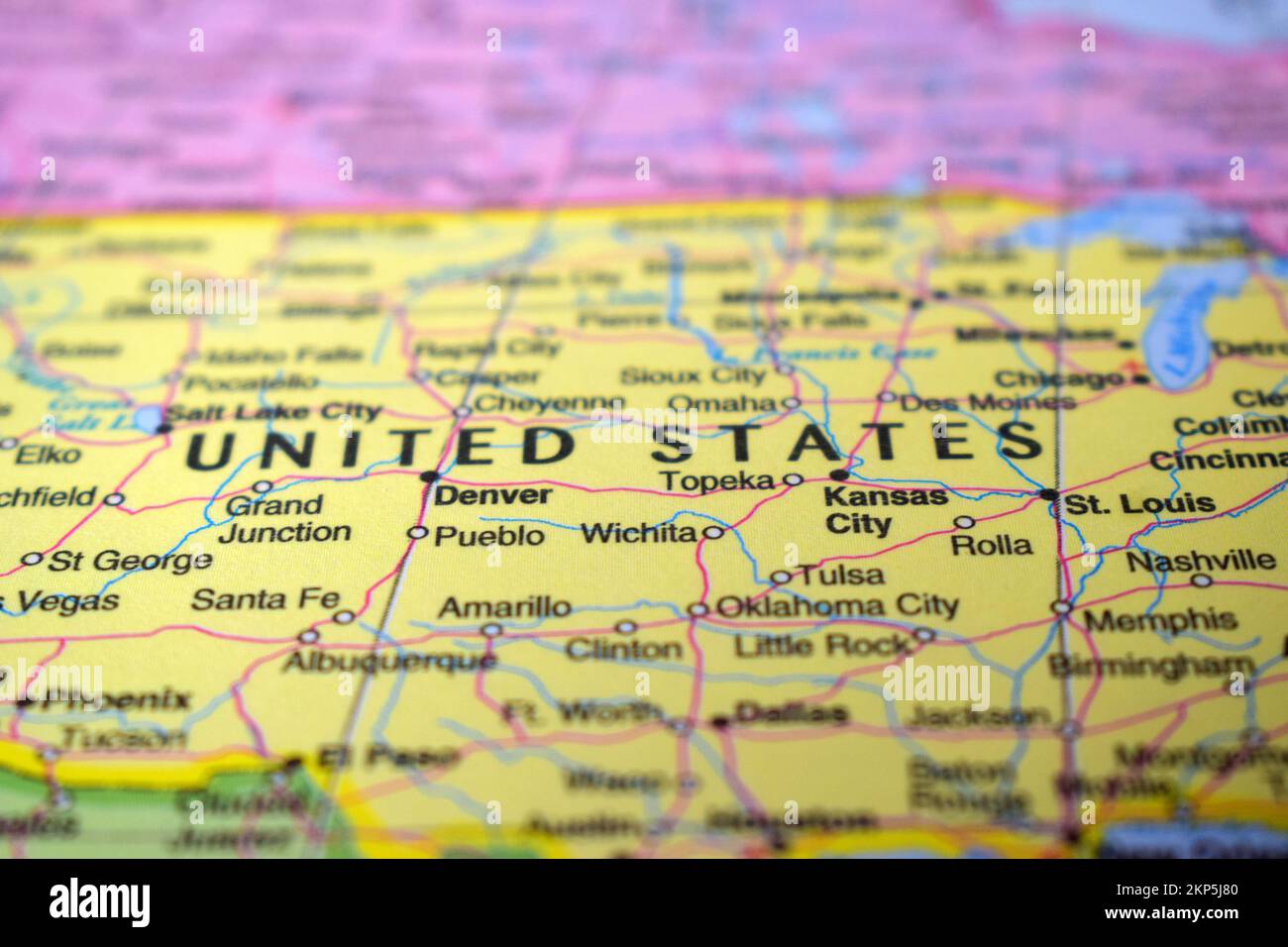 Denver Travel Concept Country Name On The Political World Map Very ...